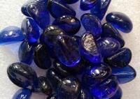 China CASHEW GLASS BEAD -dark blue for sale