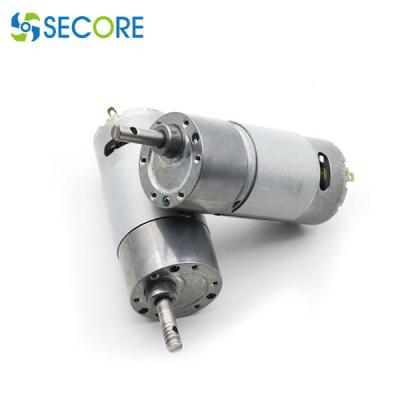 China 12v 24v 800rpm 555 Reducing Motor With 37mm Gearbox Speed Adjustable for sale