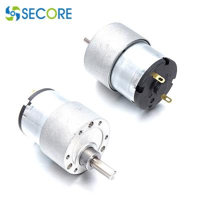 China Cat Toilet Spur Gear Motor 37mm Micro Brushed DC Motor With Gearbox for sale
