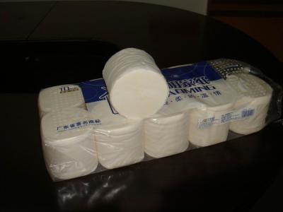 China Recycled Pulp Household Washroom Tissue Paper Roll 2 Ply 15gsm for sale