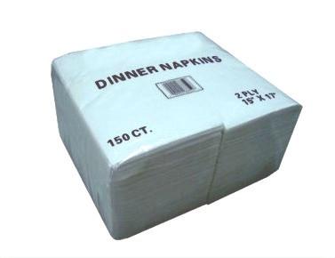 China Biodegradable Unbleached Paper Napkins White Paper Tissue 1 Ply 17gsm 33*18cm for sale