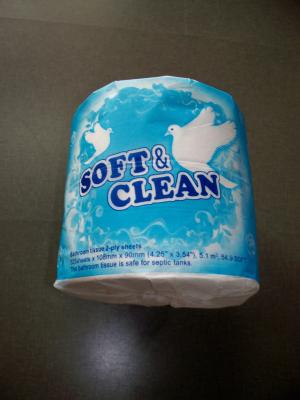 China 1ply / 2 ply white Tissue Paper Roll of Virgin Wood Pulp , 100*100mm for sale