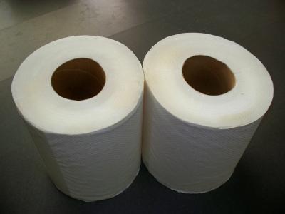China Absorbent Central Pull Paper Hand Towels Tissue Roll Recycle Pulp 40gsm 1 Ply for sale