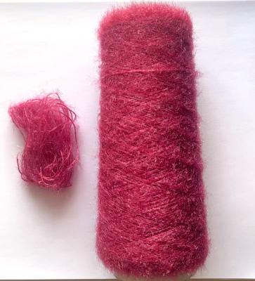 China 2.0cm 4.0cm Shiny Cat Hair Yarn Polyester Feather Yarn for 7GG-14GG Knitting Machines for sale