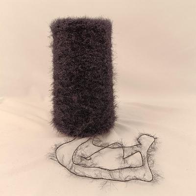 China 2.0cm Nm 7.5 Shiny Cat Hair Yarn - Polyester Feather Yarn for 7GG-14GG Knitting Machines for sale