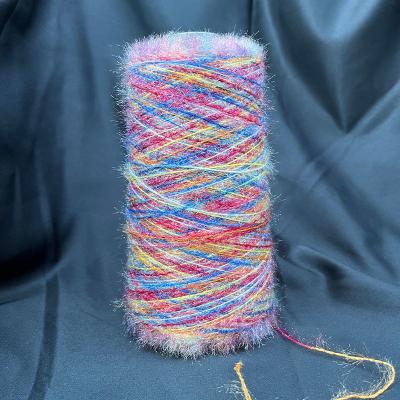 China 1.3CM 100% Nylon Multicolor Fancy Feather Yarn for 7GG-14GG Knitting Machines | 0.7-8cm Length for sale