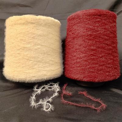 China 0.9cm 1.3cm Nylon Feather Yarn - Wool-like Fancy Yarn for 7GG-14GG Machines for sale