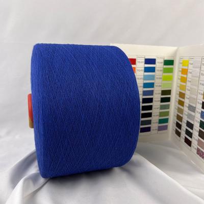 China NE 20s Recycled Cotton Polyester Yarn for Woven Fabric - Blue/Green/Brown Colors, NE16s/20s Count for sale
