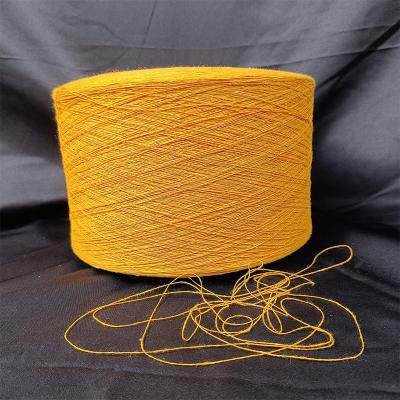 China NE 16/1 Yellow Regenerated Cotton Polyester Yarn NE16s Count for Knitted and Woven Fabrics for sale