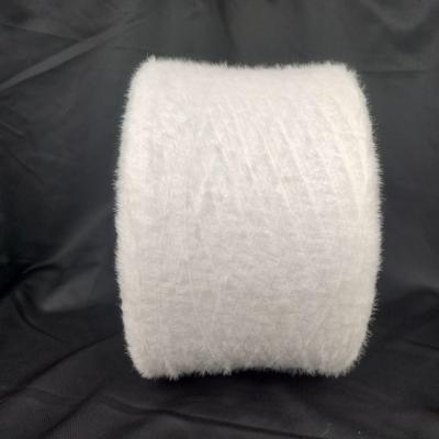 China 1.3cm NM12 Nylon Feather Yarn for 7GG-14GG Flat Knitting Machines | Bleached White & Raw White Options for sale