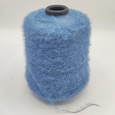 China Nylon Mink Feather Yarn for Knitting 0.3-8.0cm Length NM21-3.5 Count for Sweaters Socks for sale