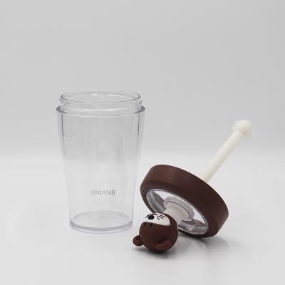 China 430ml BPA Free Straw Plastic Water Bottle for Sports and Fitness Enthusiasm for sale
