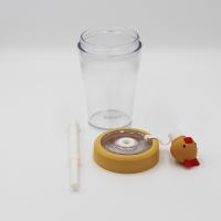 China Food Grade Hydrate Silicone Straw Water Bottle With Plastic Strap for sale
