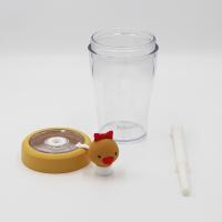 China Creative Design Leak-Proof BPA Free Kids Plastic Water Bottle with Straw for sale