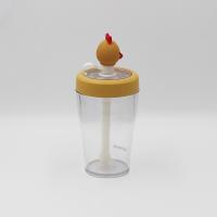 China Custom Logo Plastic Tritan Carton Shaped Water Bottle With PP Straw for sale