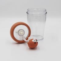 China Eco Friendly 430ml Plastic Straw Water Bottle Custom Wide Mouth for sale