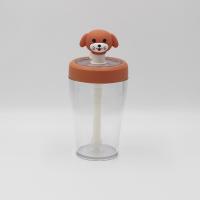 China Plastic 430ml Customized Water Bottle With Cartoon Rabbit Stopper for sale