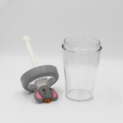 China BPA Free FDA Approved Childrens Straw Water Bottle With Screw Lid for sale