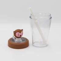 China Plastic Tritan Silicone Straw Water Bottle Leak Proof Travel type for sale