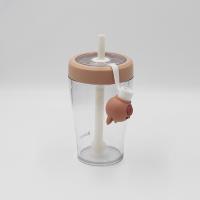 China BPA Free Plastic Straw Water Bottle Recommended below 55 Degree for sale