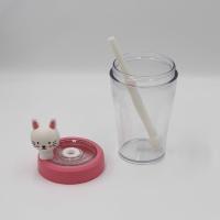 China Kid Cartoon Plastic Tritan Straw Bottle Portable And Eco Friendly for sale