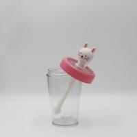 China Fitness Sports Hello Kitty Shaker Bottle Plastic Transparent Straw for sale