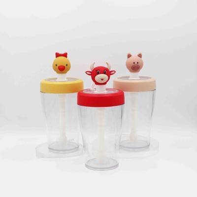 China Plastic Straw Promotional Reusable Straw Water Bottle With Custom Logo for sale