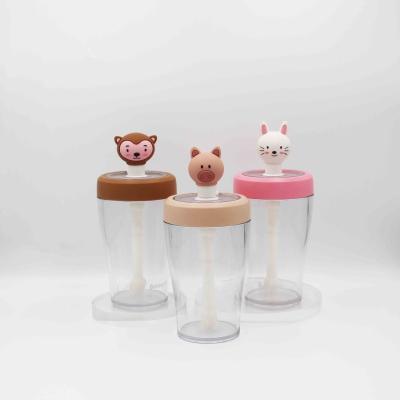 China Kids Cup BPA Free Tritan Silicone Straw Water Bottle Mini Plastic Cup for sale