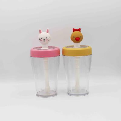China Multi Color Transparent Plastic Straw Water Bottle Kids School Use for sale