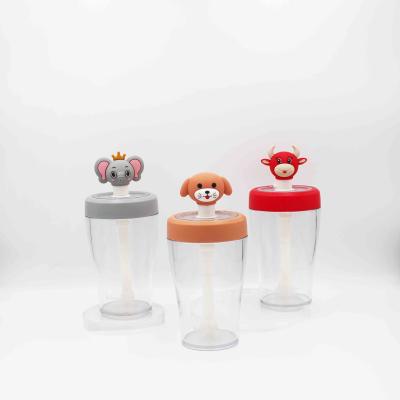 China BPA Free Plastic 430ml Cartoon Tritan Water Bottle With Unique Shape for sale