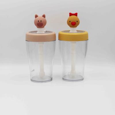 China 430ml New Tritan Water Bottle , Plastic Leak Proof Drink Water Bottle With Straw for sale