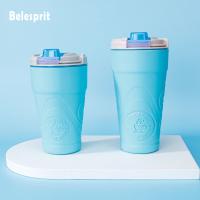 China 360ml 460ml 560ml Portable Silicone Water Bottle Double Wall for sale