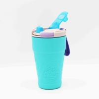 China BPA Free 360ml 460ml 560ml Silicone Coffee Mug With Plastic Sleeve for sale