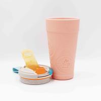 China Food Grade Silicone Coffee Mug With Reusable With Lid Plastic Sleeve for sale
