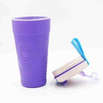 China 360ml 460ml 560ml flip top lid water bottle Spill Proof Cover With Lock for sale