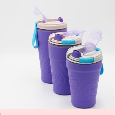 China 360ml 12oz Reusable Coffee Mug Silicone PP Eco friend Materials for sale
