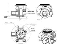China 300mm AGV Steering Drive Wheel Assembly DC24V AC220V Servo Motor 1000-4000W for sale