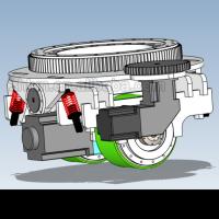 China ZL-484 10T Heavy Duty AGV Drive Unit DC48V AC220V Motor Wheel Assembly for sale