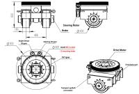 China AGV Driving Wheel ZL-600 Super Heavy Duty Steering Drive Unit 10000kg Load 484mm Height for sale
