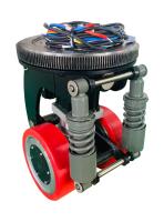 China Integral Damping AGV Drive Wheel 10 Inch 270mm Rubber Wagon Wheel for Sinolift Noblelift for sale