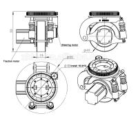 China 5tons 200m/min AGV Automatic Guided Vehicle Heavy Duty Robot Wheels for sale