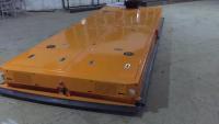 China 50T Heavy Load Automated Guided Vehicle 500Ah Battery Power Trackless Transfer Cart for sale