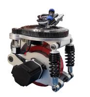 China AGV Steerable Drive Wheel 200mm Diameter 1500W 48V Servo Motor for Robot Forklift for sale