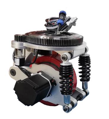 China AGV Steerable Drive Wheel 200mm Diameter 1500W 48V Servo Motor for Robot Forklift for sale