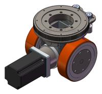 China 3KW Robot AGV Steering Wheel 3000kg Load Heavy Duty Forklift Drive Wheel for sale