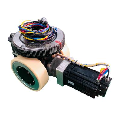 China Polyurethane Steer AC Motor Drive Wheel 48V 2000W AGV Pallet Truck Spare Parts for sale