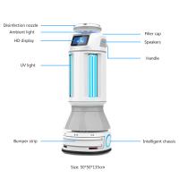 China UVC Light and Spray Disinfection Robot 15L Capacity Hospital AGV for sale