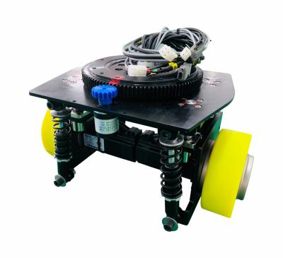 China 300kg Load Polyurethane Double Differential Wheel AGV Steering Unit 48V 160mm for sale