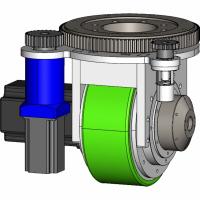 China Brushless Motor AGV Wheel Drive 390mm Height 3000kg Load Direct Drive Electric Wheel for sale