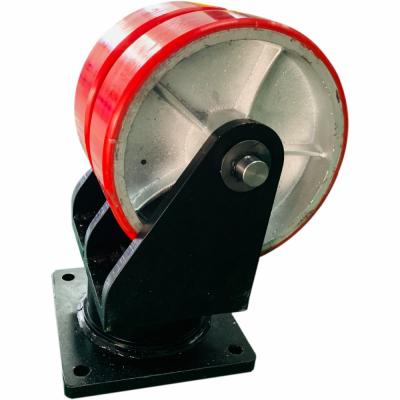 China AGV Heavy Duty Industrial Swivel Caster 2000kg Load 5 Inch PU Wheel for Trucks for sale